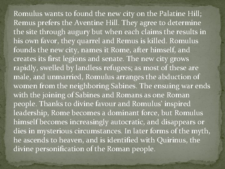 Ancient Rome Romulus and Remus By Nadia Abouelleil