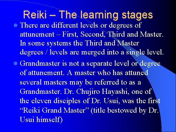 Reiki A presentation by S V Swamy Reiki