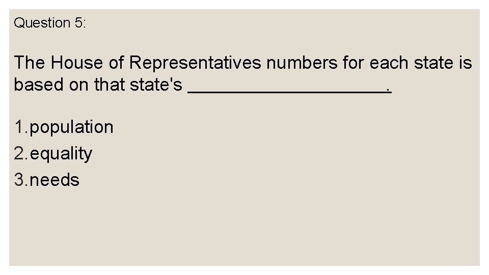 UNIT 3 LEGISLATIVE BRANCH What do you know