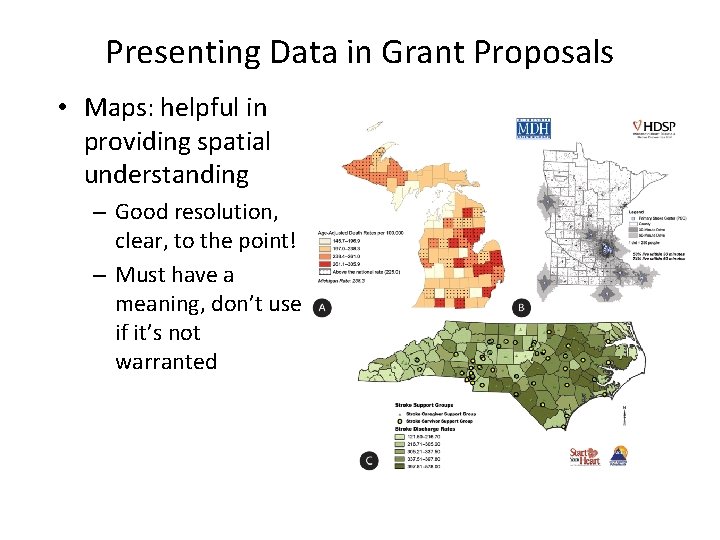 Presenting Data in Grant Proposals Maps helpful in
