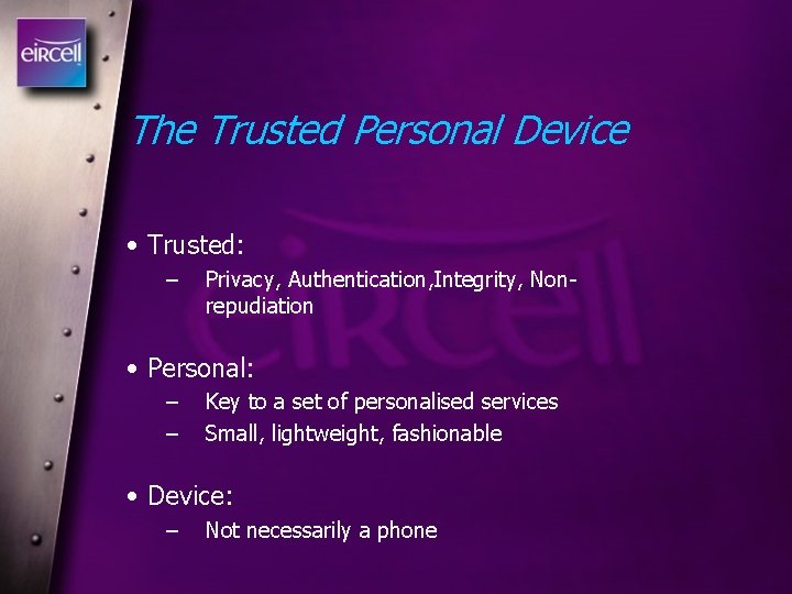 Eircell A PKI Case Study Robbie Ingle Business