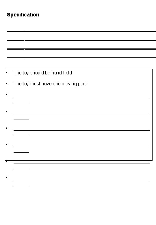 Year 7 Product Design Handheld game Project Name