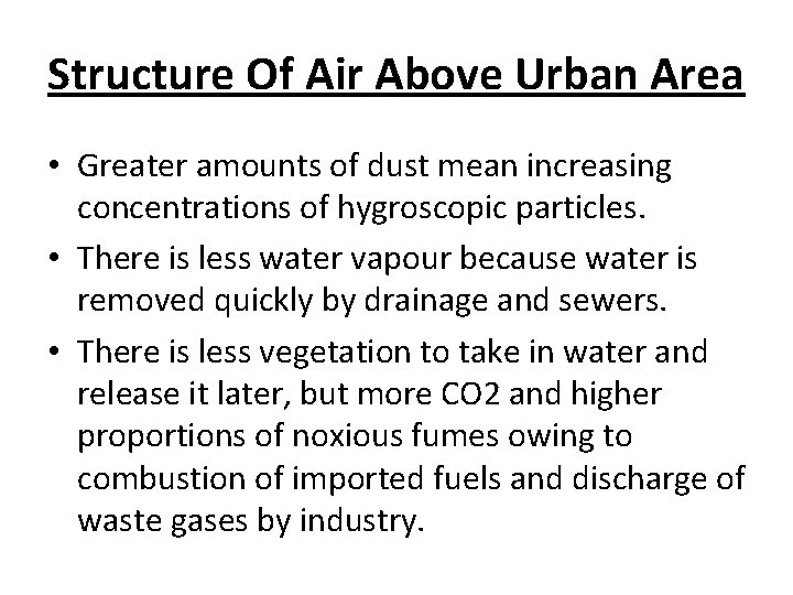 Urban Microclimates Structure Of Air Above Urban Area