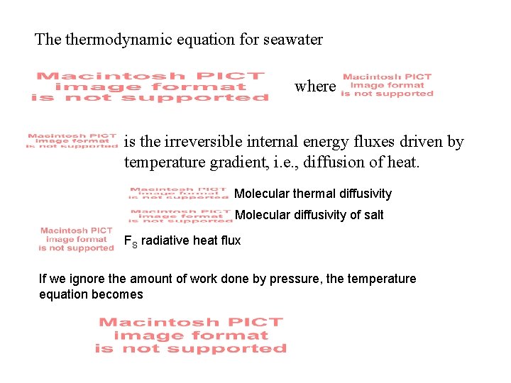The thermodynamic equation for seawater where is the