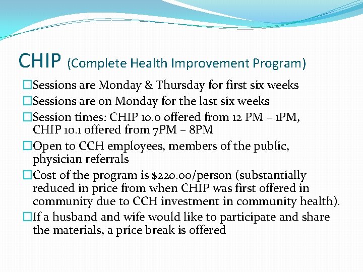 2018 to 2021 Community Health Improvement Plan September