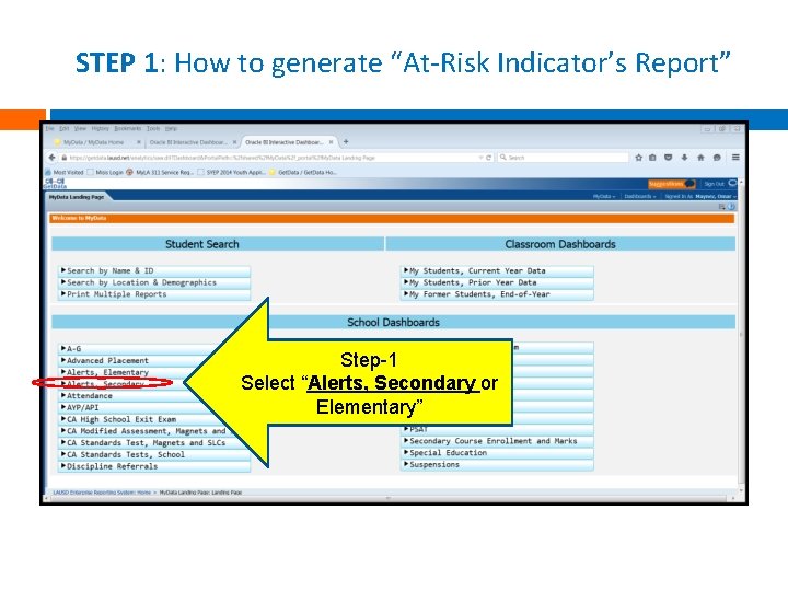 HOW TO GENERATE ATRISK INDICATORS REPORT OF FOSTER
