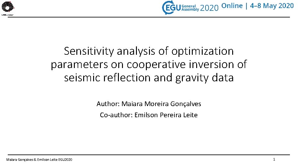 Sensitivity analysis of optimization parameters on cooperative inversion