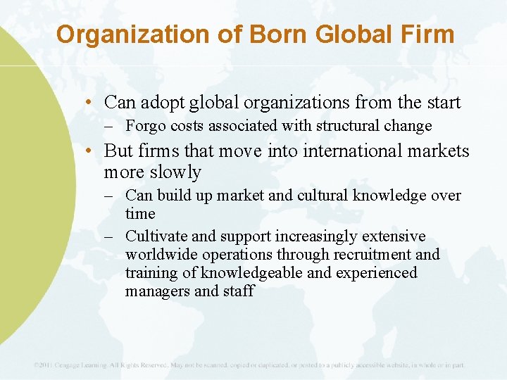 16 Organizing for Global Marketing Learning Objectives List