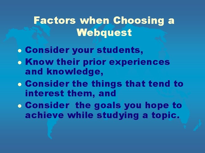 Why Webquests Abstracted from Tom Marchs Webquests for