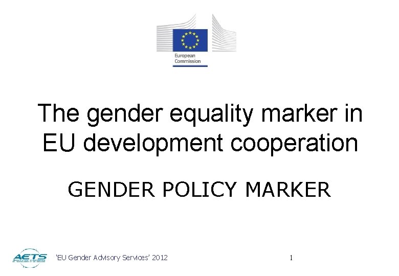 The gender equality marker in EU development cooperation