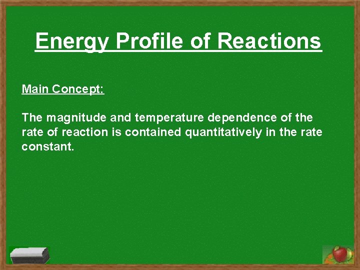 Collision Theory and Energy Profiles of Reactions MaxwellBoltzmann