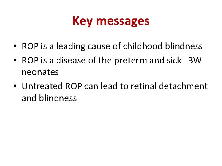 Clinical course of Retinopathy of Prematurity DR J