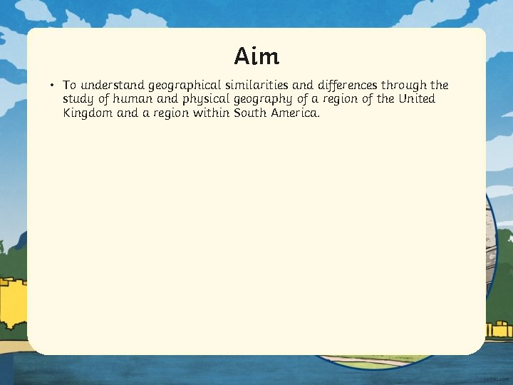 Aim To understand geographical similarities and differences through
