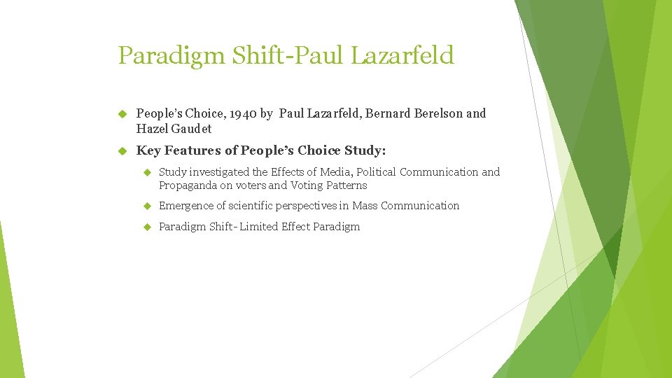 Paradigm ShiftPaul Lazarfeld Peoples Choice 1940 by Paul