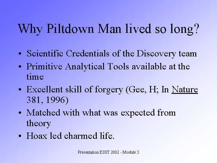 Piltdown Man How fake fossils can be interpreted