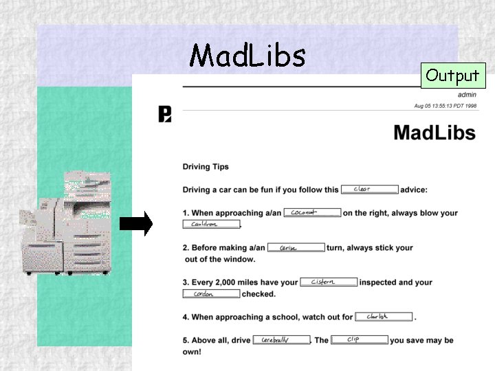 Printertainment Printing with Interactive Cover Sheets UC Berkeley