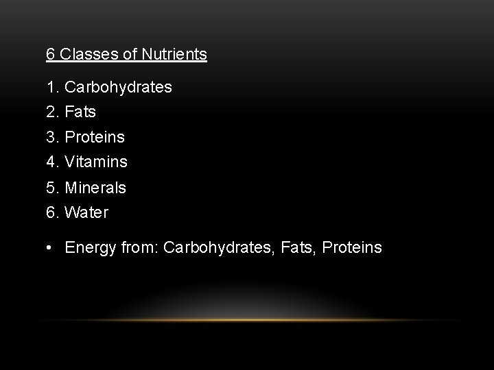 FOOD AND NUTRITION CHAPTER 8 Lesson 1 Carbohydrates