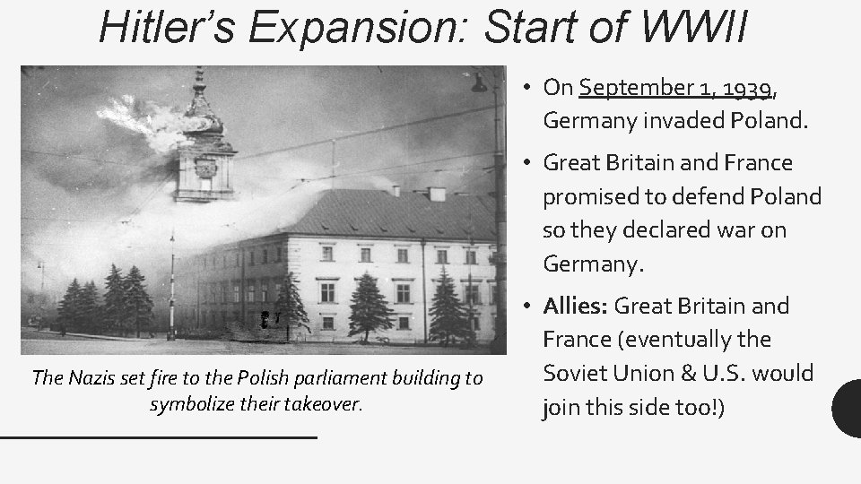 THE OUTBREAK OF WWII 1933 1941 How dictators
