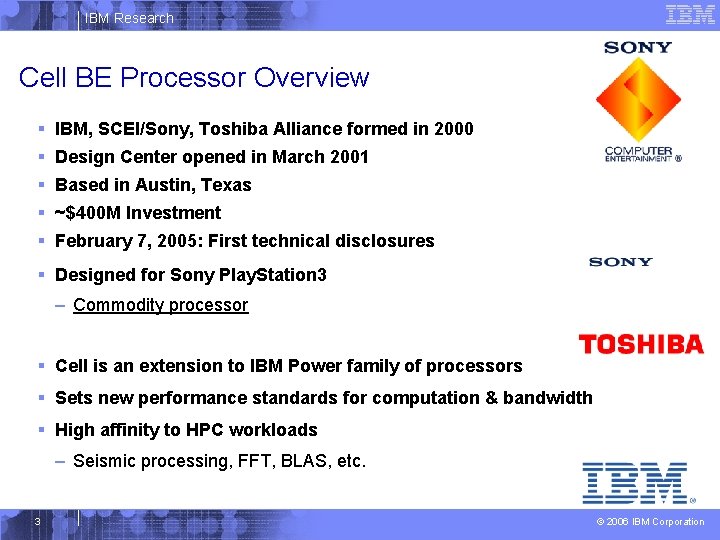 IBM Research Cell Broadband Engine BE Processor Tutorial
