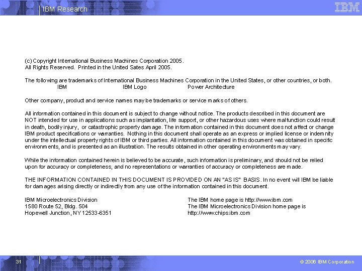 IBM Research Cell Broadband Engine BE Processor Tutorial