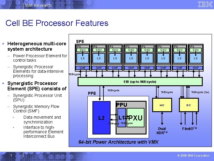 IBM Research Cell Broadband Engine BE Processor Tutorial