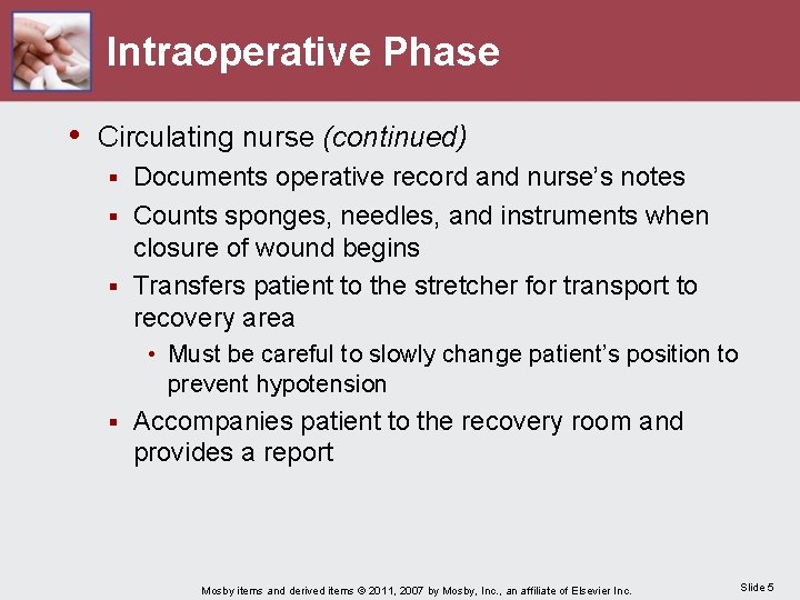 Chapter 2 Care of the Surgical Patient Mosby