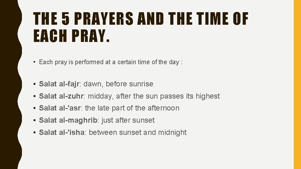 5 PRAYERS 1 the shahada Islamic creed 2