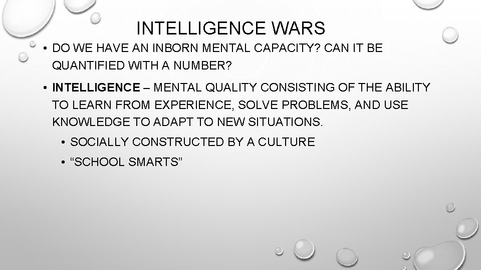 INTELLIGENCE INTRO 1 WHO IS THE MOST INTELLIGENT