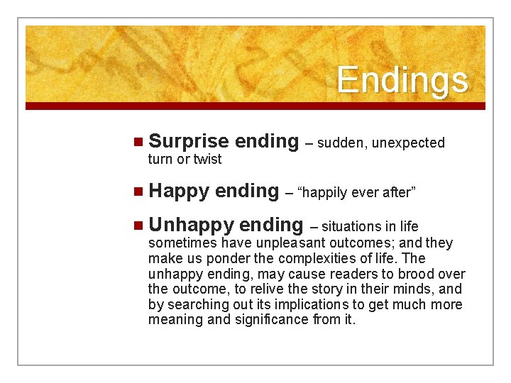 Plot and Structure Short Story Unit Chapter Two