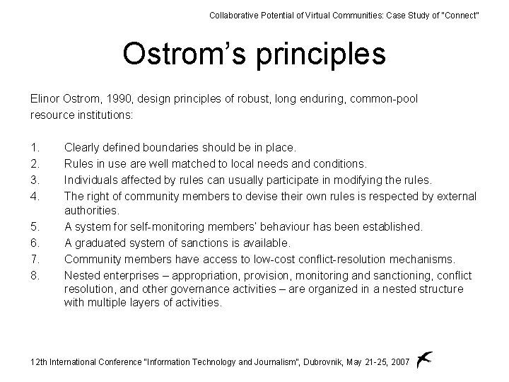 Collaborative Potential of Virtual Communities Case Study of