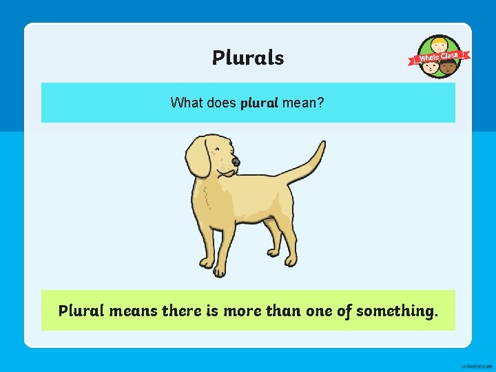 Learning Objective to be able to form plurals