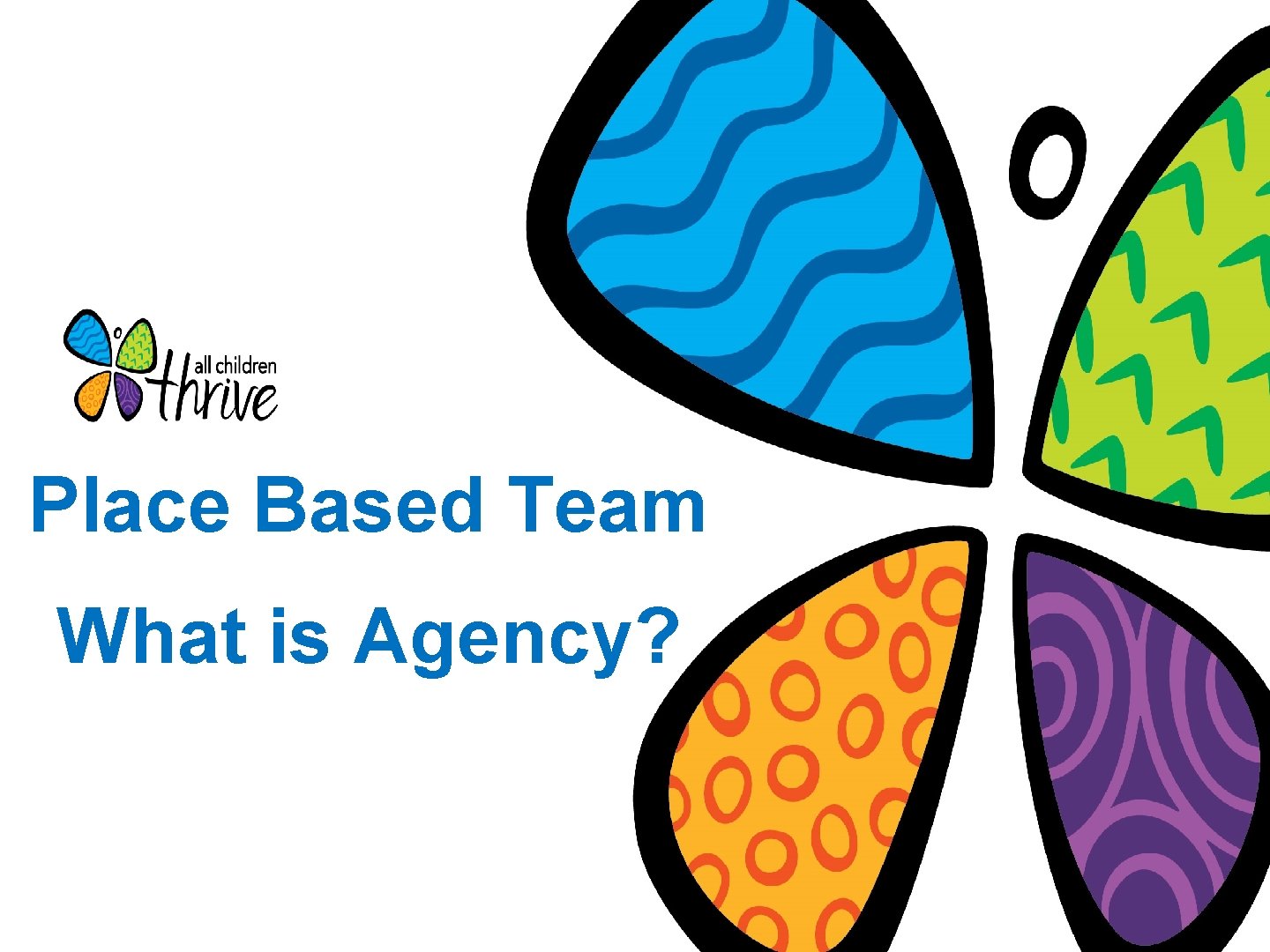 Place Based Team What is Agency Background Q