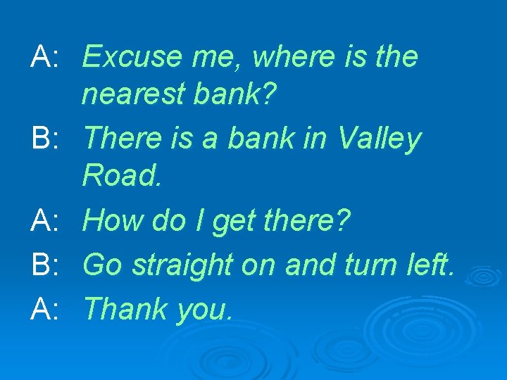 Asking the Way Giving Directions Vocabulary Guide NANDA