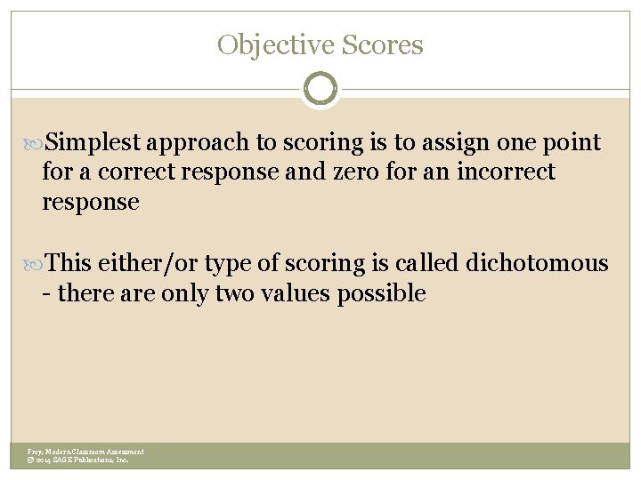 Chapter 11 Understanding Scores From Classroom Assessments Frey