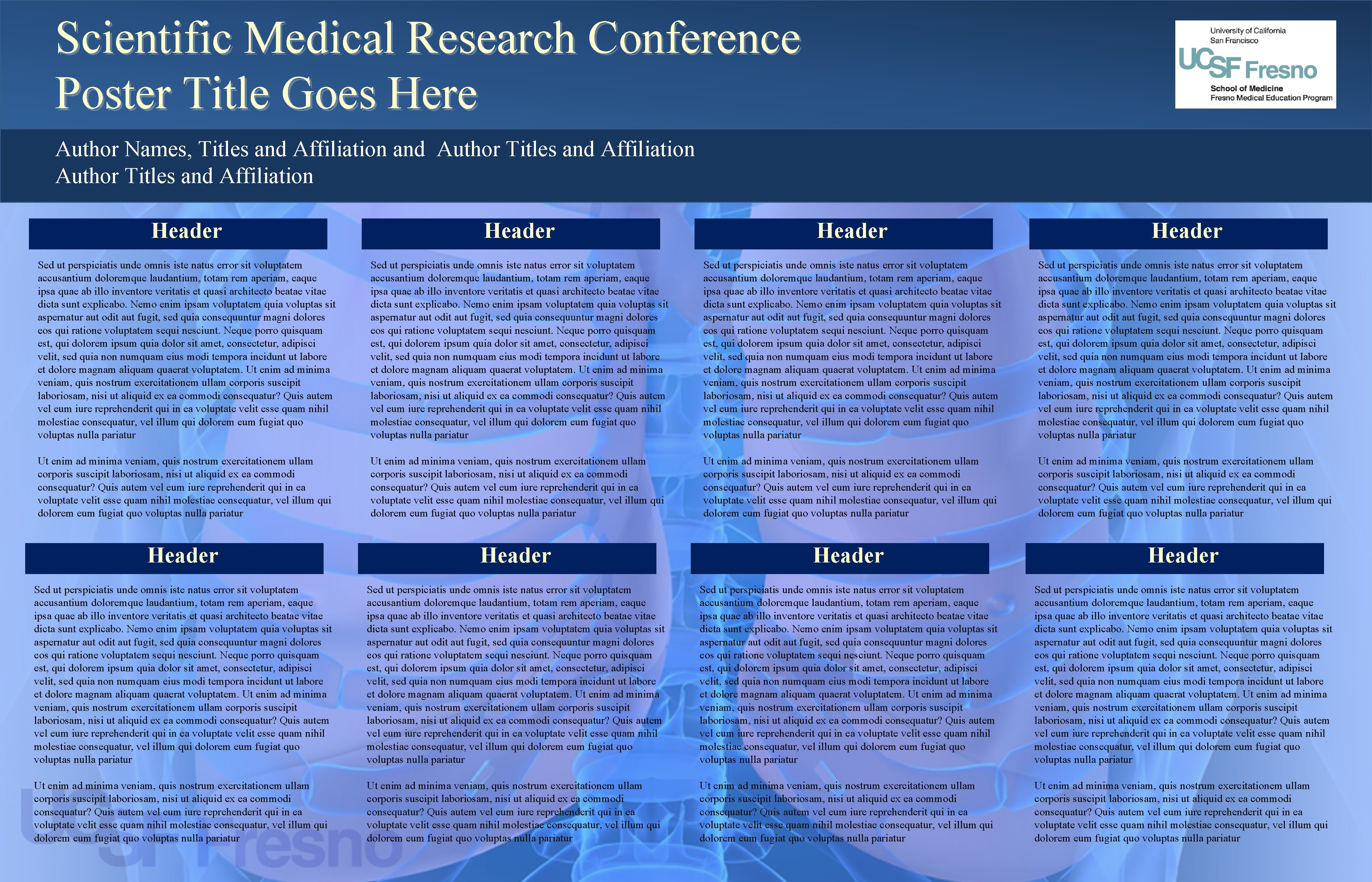 Scientific Medical Research Conference Poster Title Goes Here