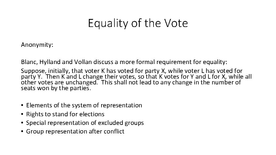 Equal Suffrage Venice Commission Opinions and Election Observation