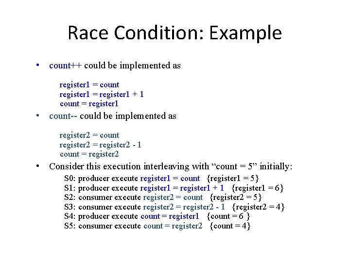 Chapter 6 Synchronization Dr Yingwu Zhu The Problem