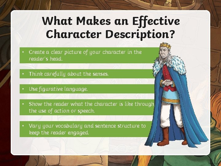 What Is a Character Description What do we