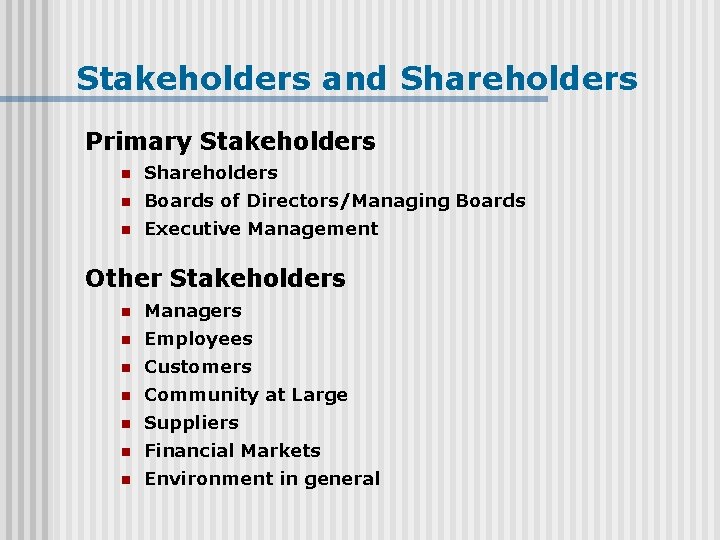 Employees as Stakeholders The Challenges of Building an