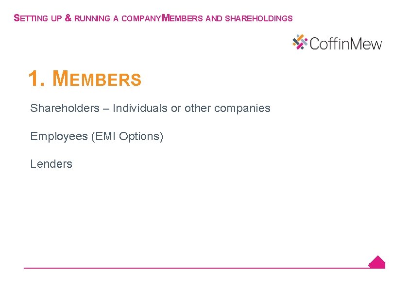 CORPORATE LAW AND STARTUPS The roles and responsibilities