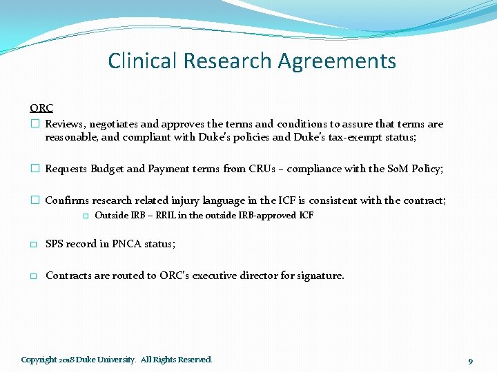 Industry Funded Research Process for Contracts Duke University