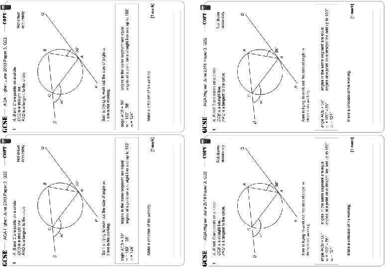 Angles Mixed With Circle Theorems Higher GCSE Questions