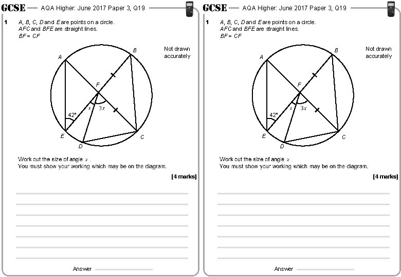 Angles Mixed With Circle Theorems Higher GCSE Questions