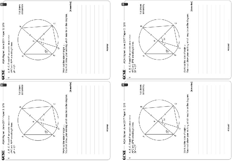 Angles Mixed With Circle Theorems Higher GCSE Questions