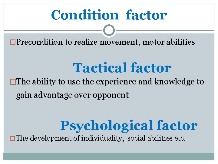 The Theory of Sport Training Basic Principles LESSON