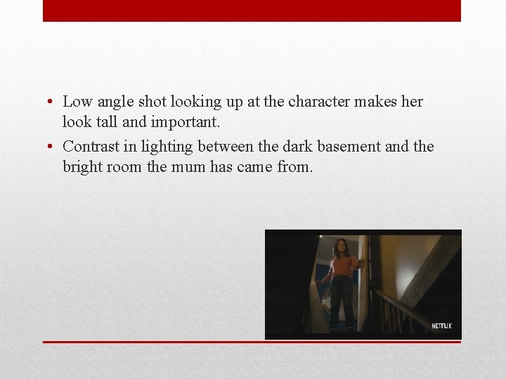 STRANGER THINGS Mid shot shows the characters body