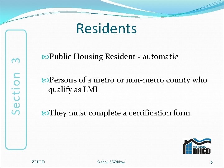 Section 3 Requirements for Affordable and Special Needs