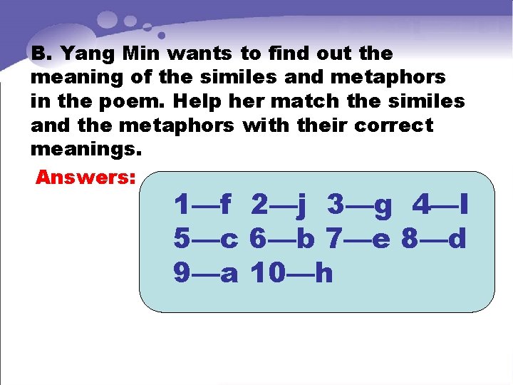 Unit 1 Grammar and usage Simile and metaphor