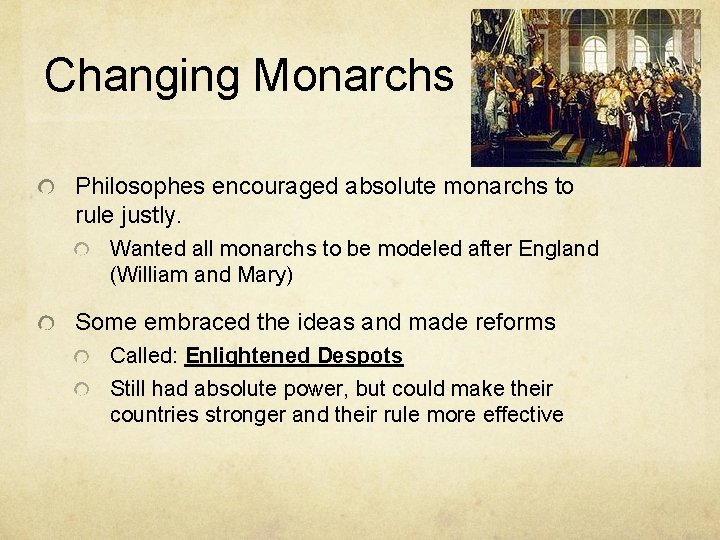The Enlightenment Spreads Europe and beyond Roots of