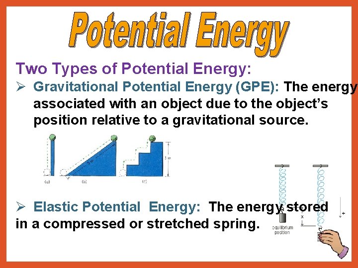 MECHANICAL ENERGY EQ What type of energy describes